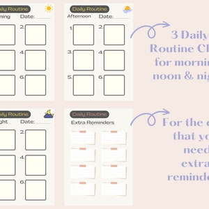 Daily Visual Routine Chart for Senior, Daily Routine Planner, Printable ...