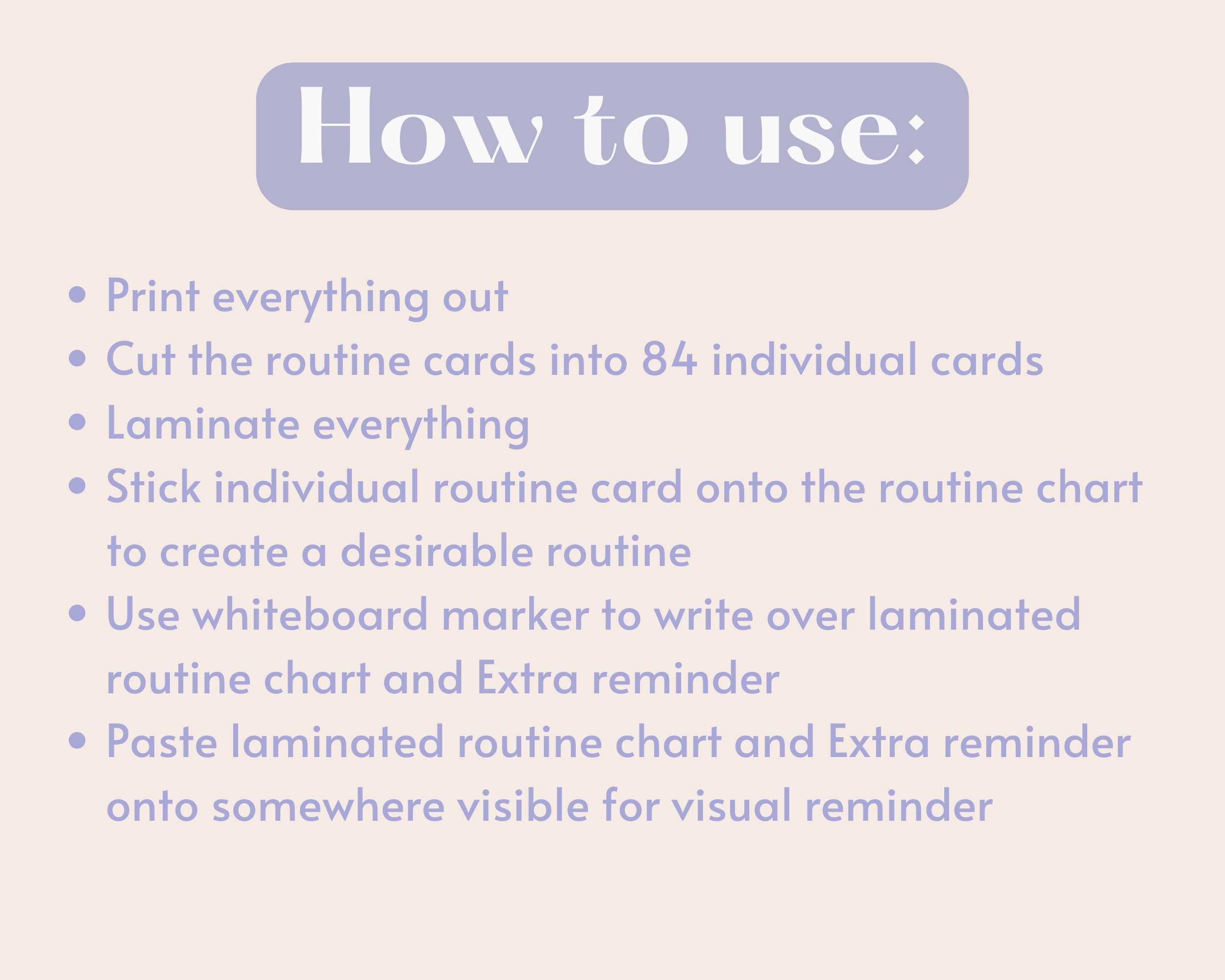 Daily Visual Routine Chart for Senior, Daily Routine Planner, Printable ...