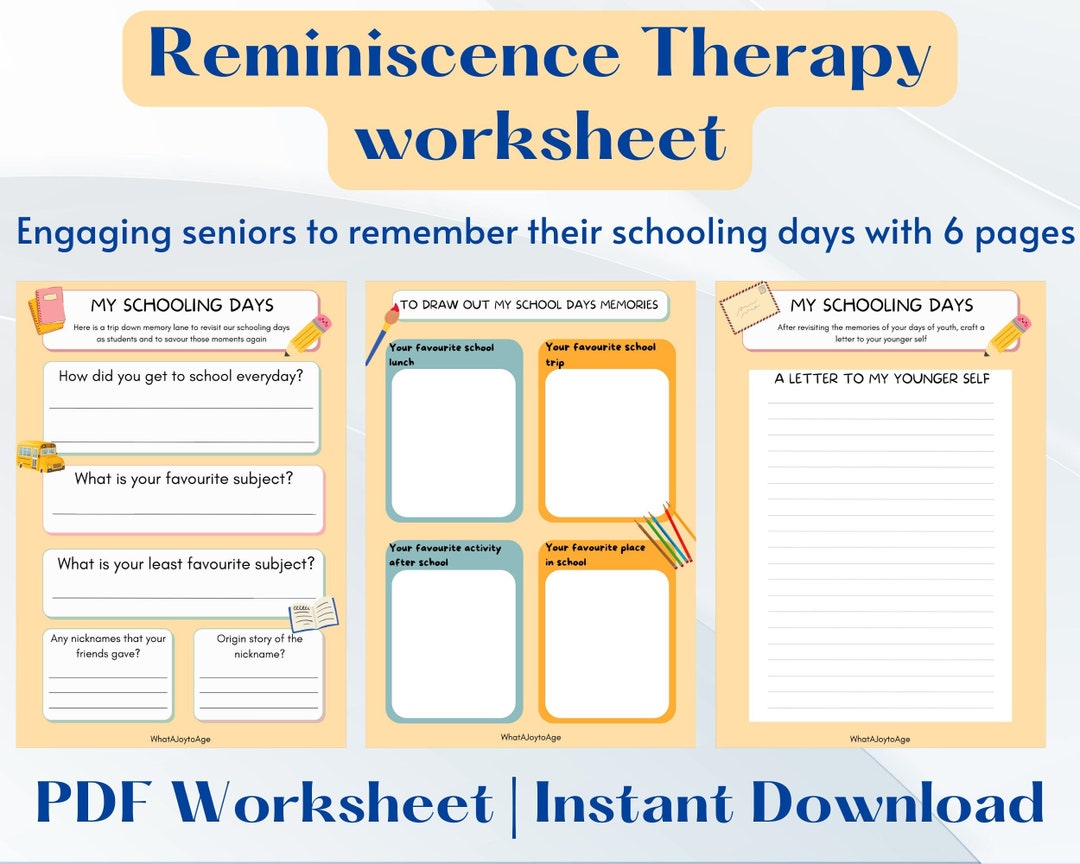 Schooling Days Reminiscence Activity Sheet, Reminiscence Therapy, Dementia, Alzheimers, Activity ...