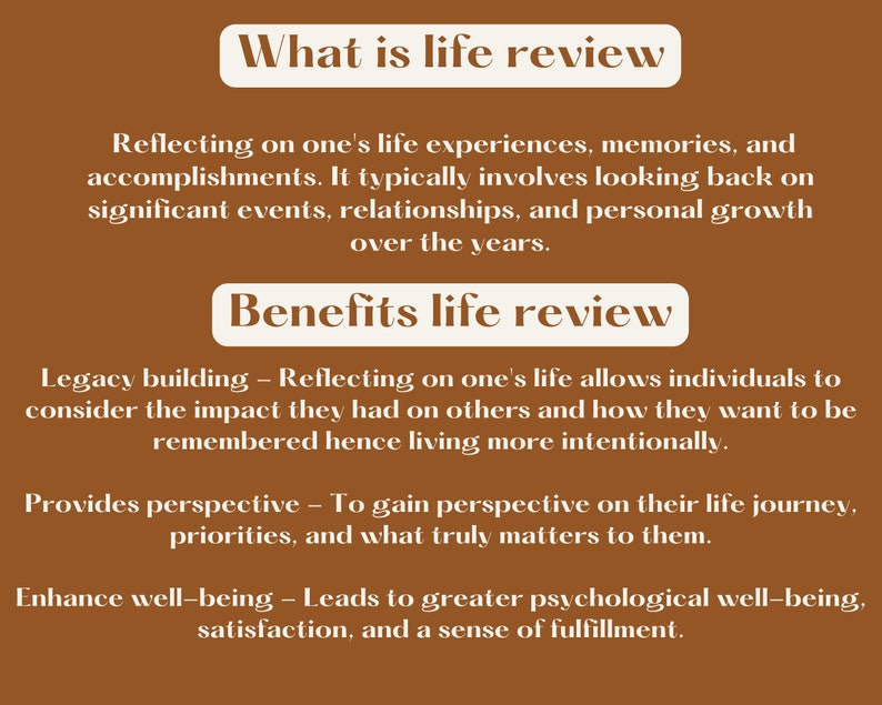 Life Review Photo Legacy Book for Her, Printable Memory Journal, Legacy ...