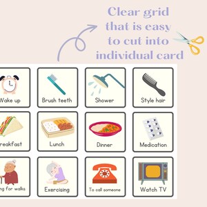 Daily Visual Routine Chart for Senior, Daily Routine Planner, Printable ...