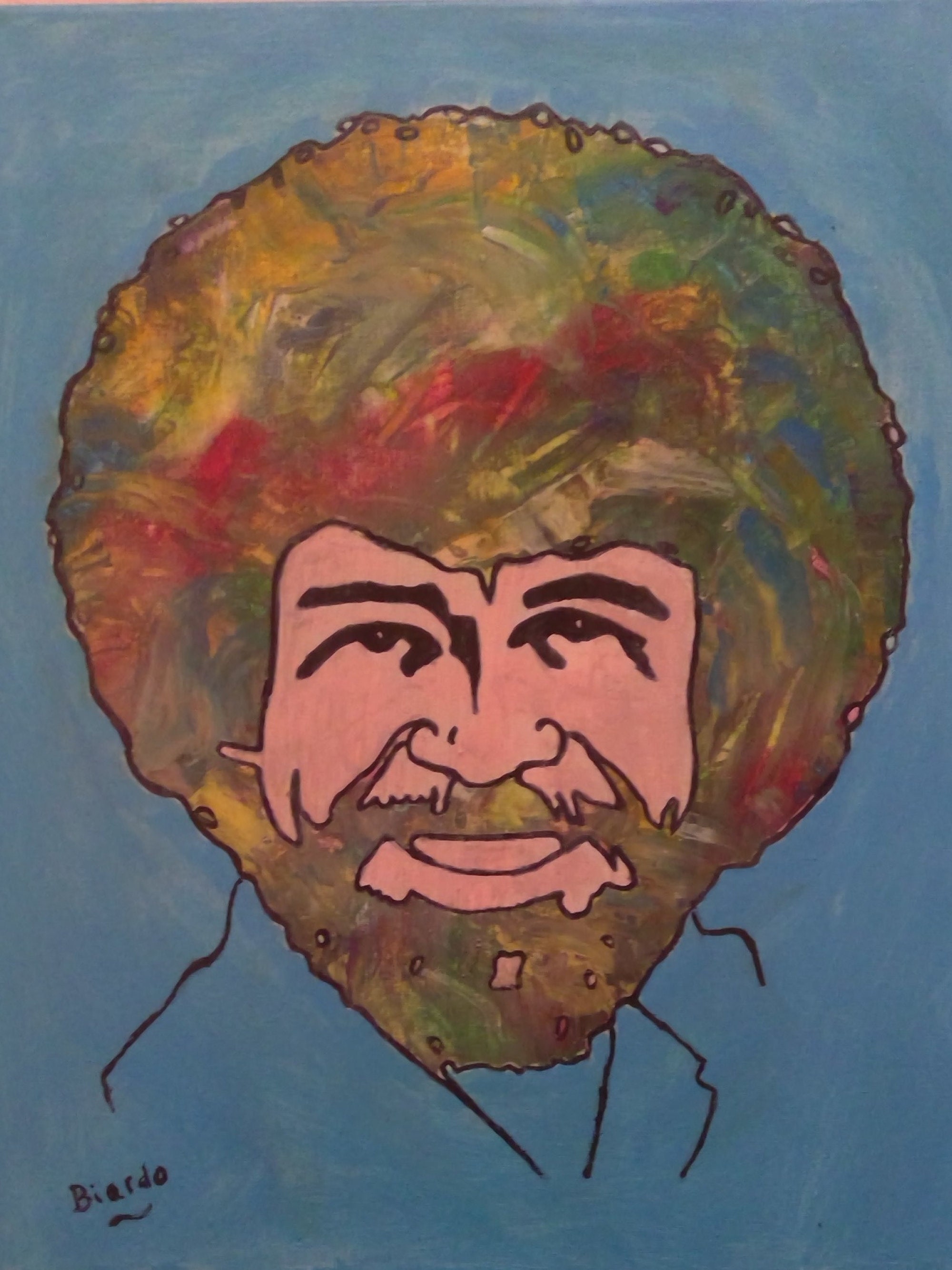Bob Ross Abstract Painting Bob Ross Pop Art American TV Artist Bob Ross ...