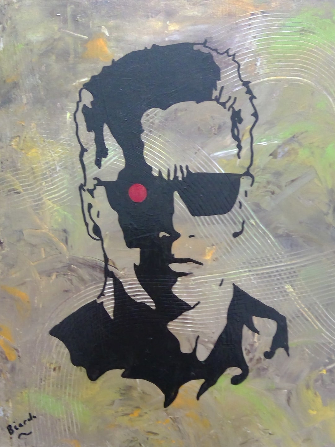 Terminator Movie Pop Art Painting Sci-fi Terminator Movie Portrait Pop ...