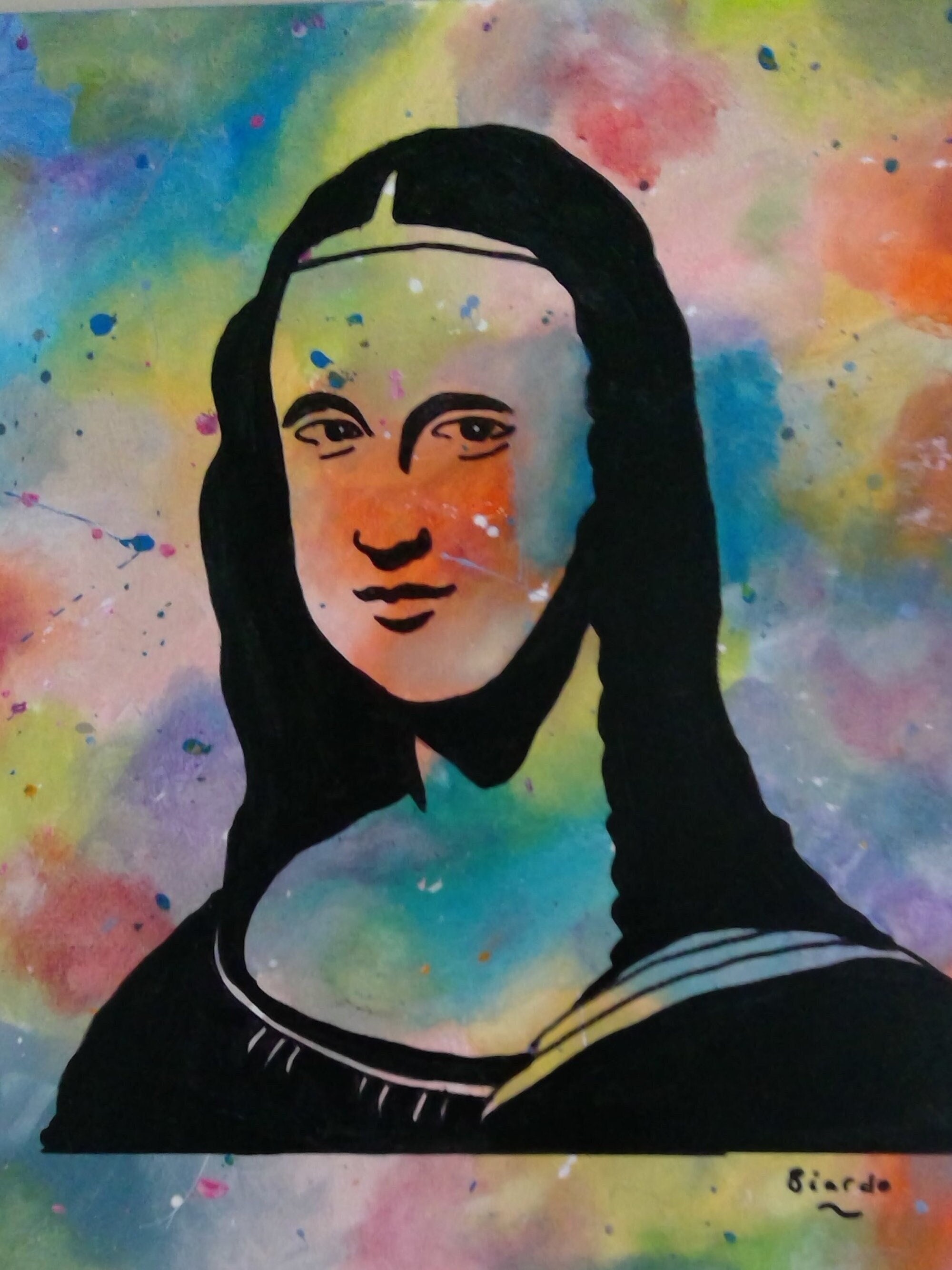 Mona Lisa Pop Art Painting Mona Lisa Famous Art Silhouette Pop Art Mona ...