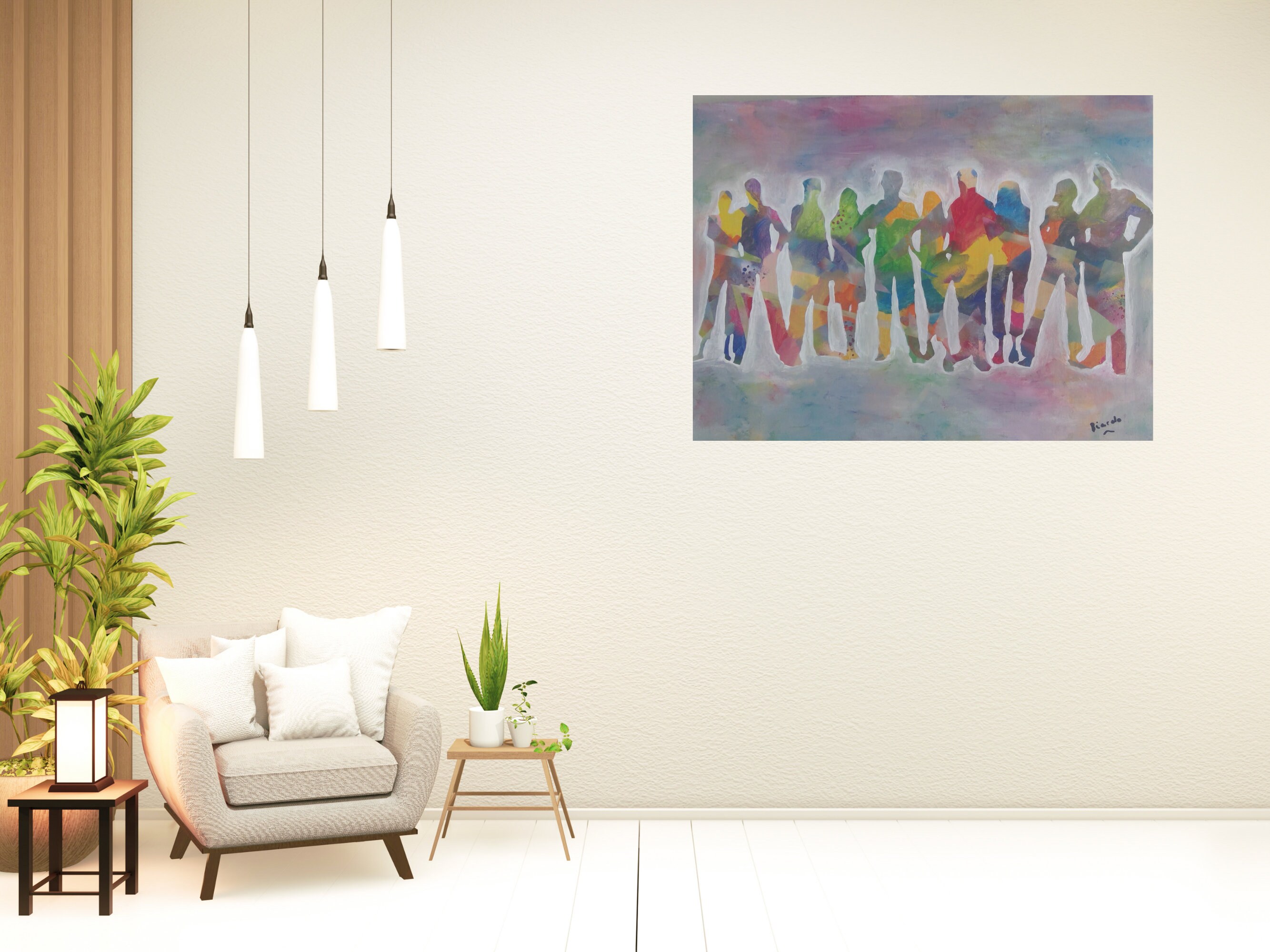 People Realism Abstract Painting People Silhouette Pop Art People ...