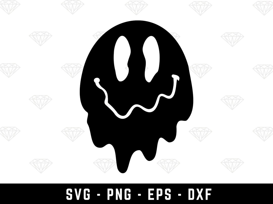 Milted Smiley Face Retro Groovy SVG Instant Download - Etsy