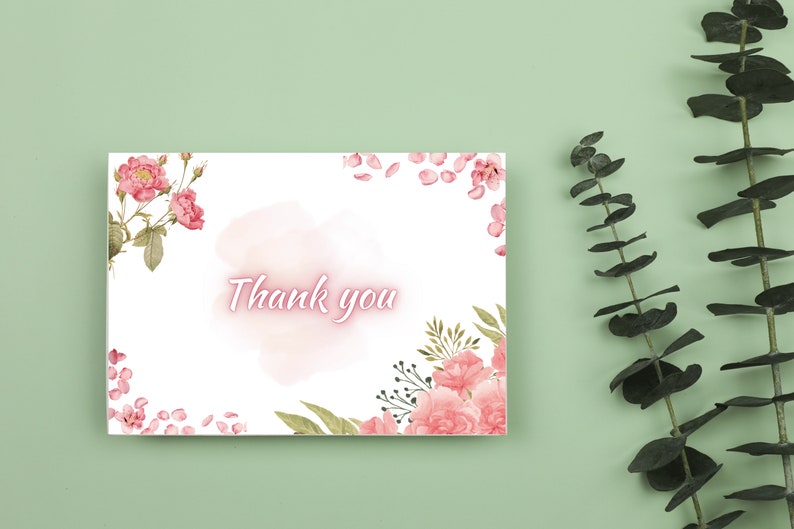 Editable Thank You Cards, Instant Download, Digital Download, Instant ...