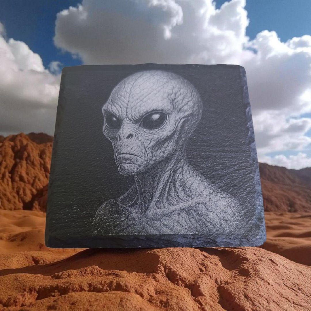 Alien, Extraterrestrial Slate Coaster - Etsy