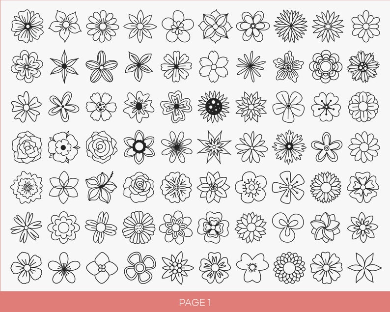 70 Flower SVG EPS Bundle - Floral Svg Bundle, Flower Svg, Floral Svg ...
