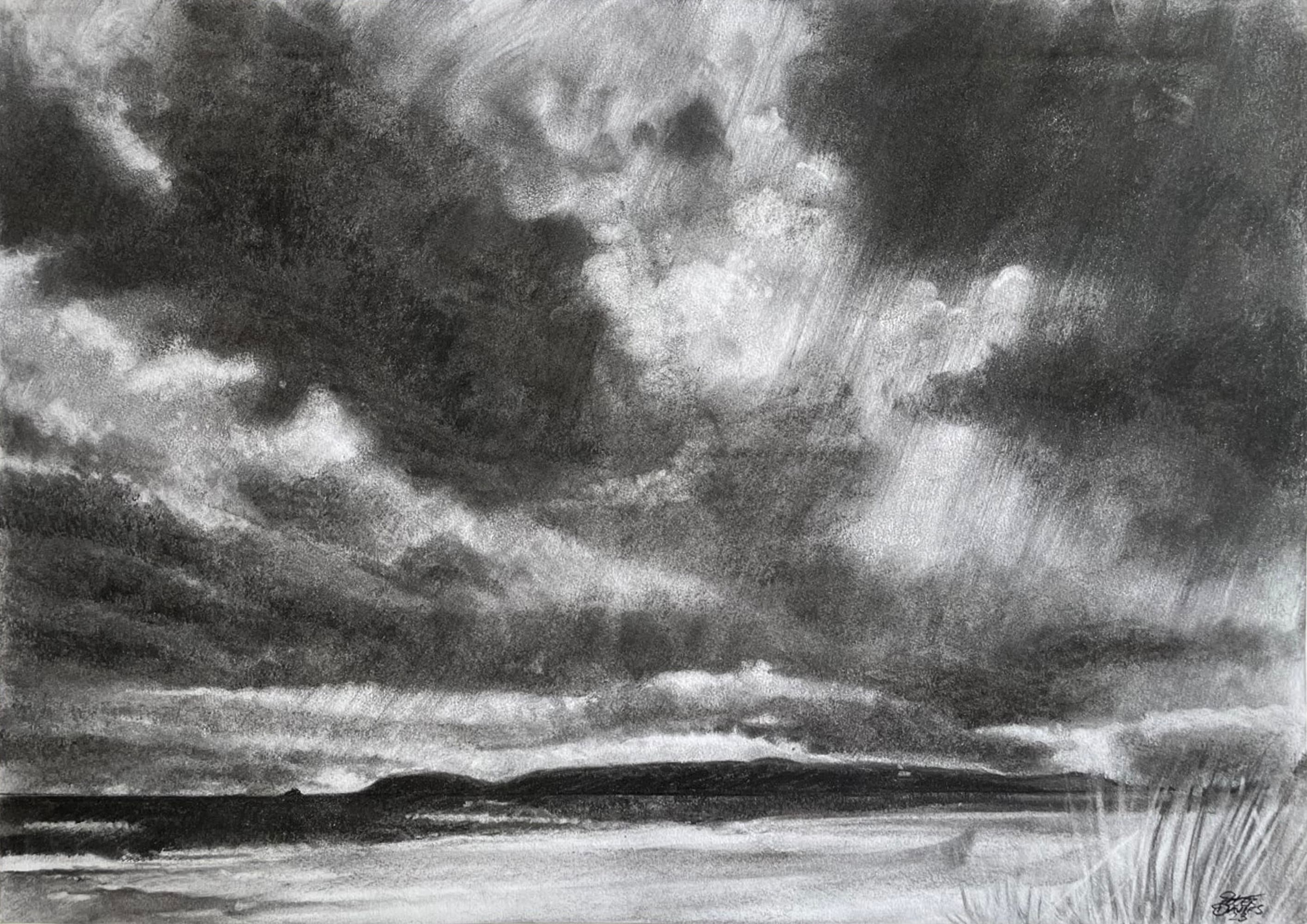 Charcoal Drawing Of Landscape
