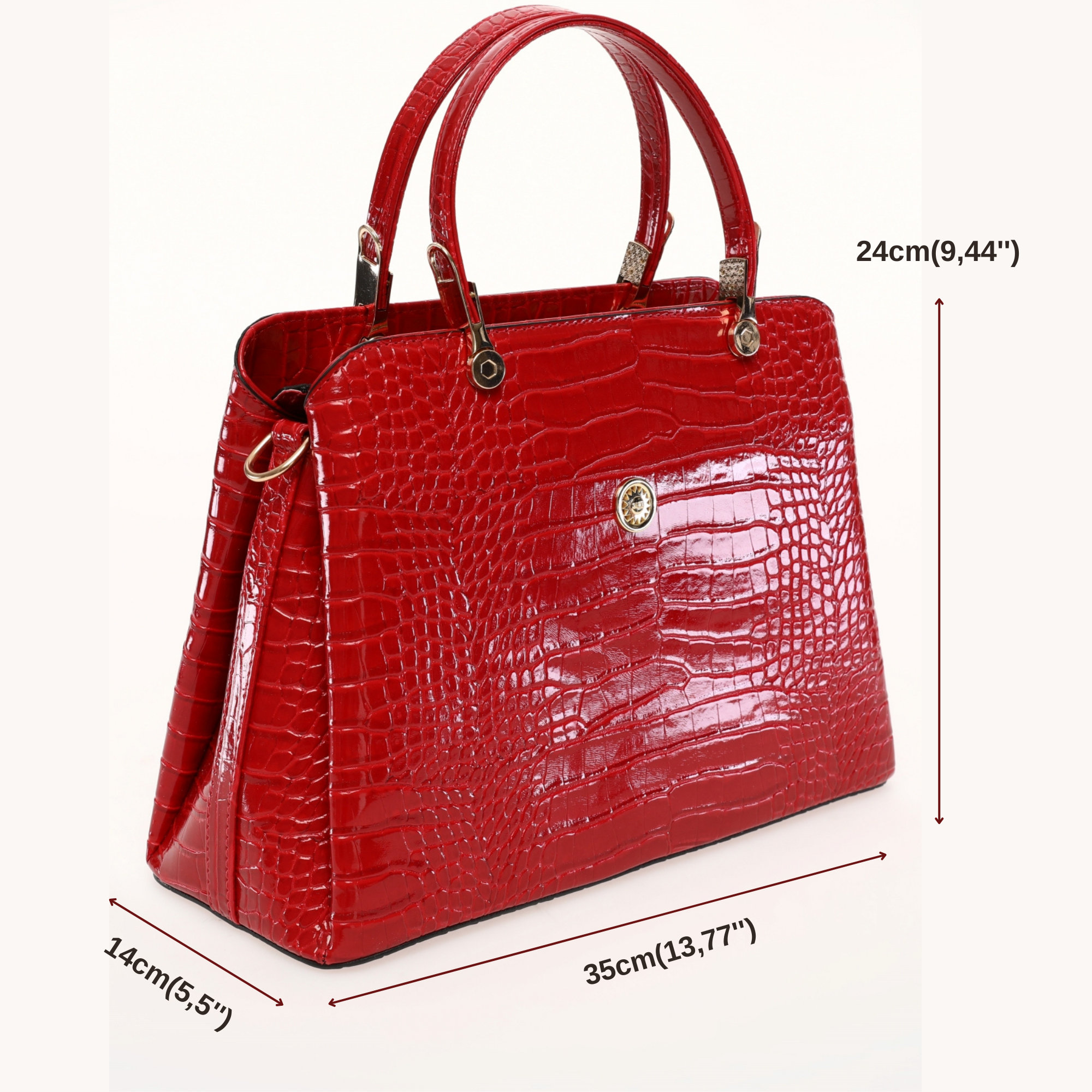 Red Patent Leather Bag Shiny Leather Bagred Leather - Etsy