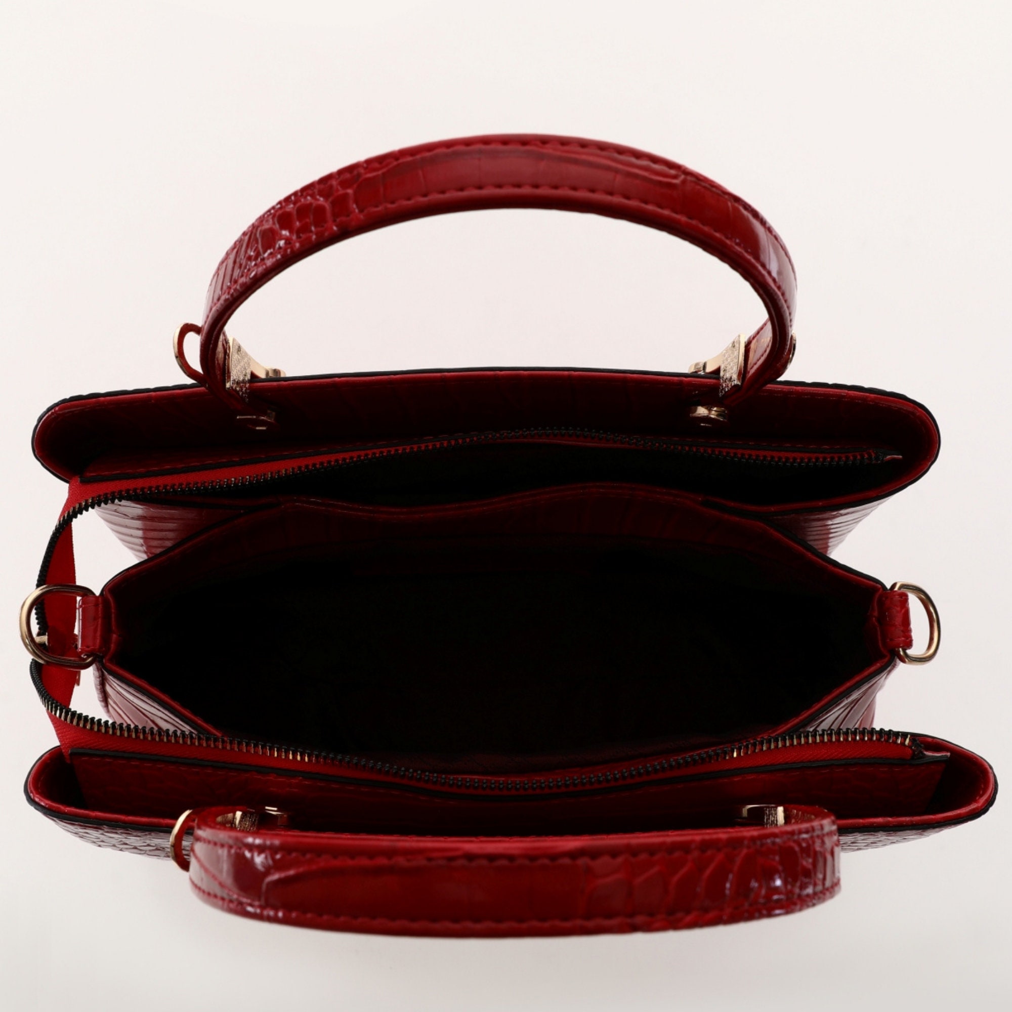 Red Patent Leather Bag Shiny Leather Bagred Leather - Etsy