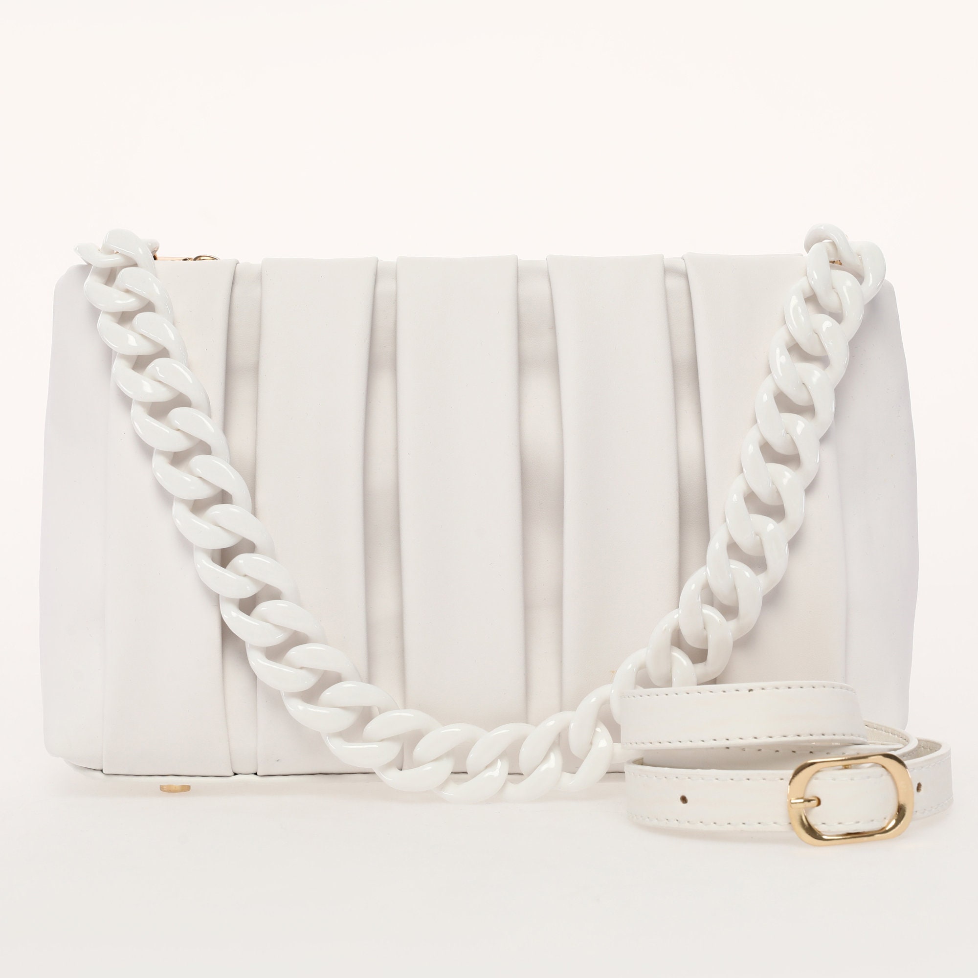 White Leather Crossbody Bag, Women Bag, Leather Shoulder Bag, White ...