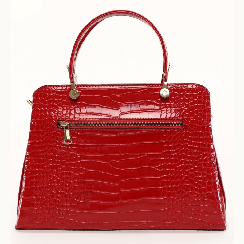 Red Patent Leather Bag Shiny Leather Bagred Leather - Etsy