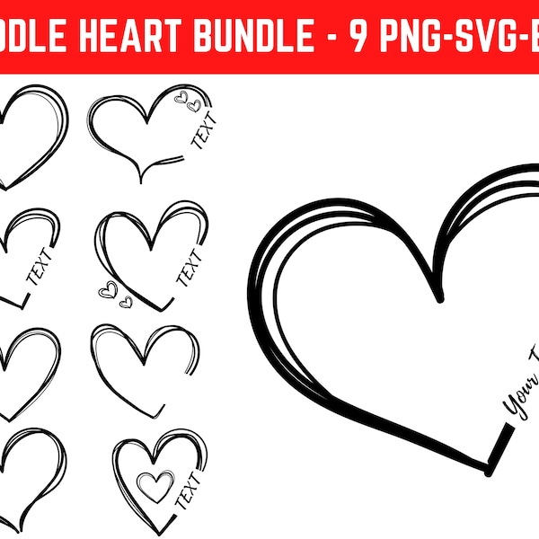 Doodle Heart - Etsy