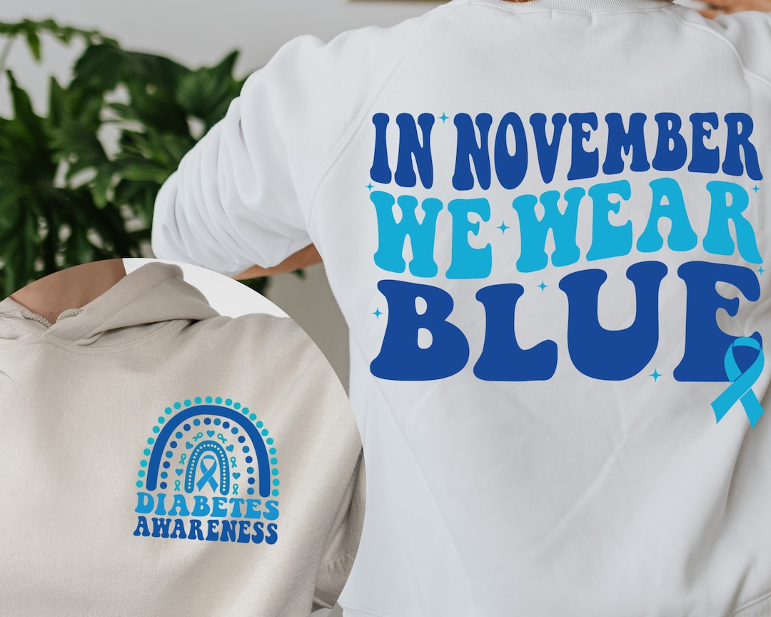 In November We Wear Blue SVG, Diabetes Awareness Shirt, Diabetes Month ...