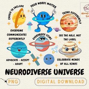 Neurodiverse Universe PNG, Space Neurodiversity Png, Sped Teacher Png ...
