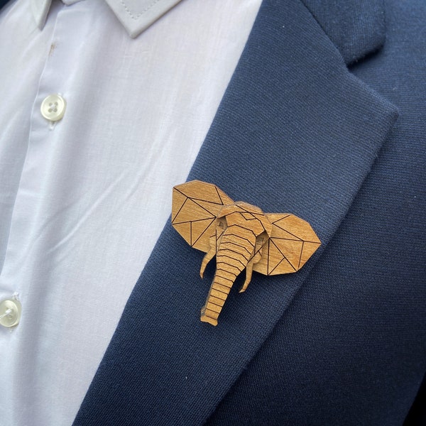 Elephant Brooch - Etsy