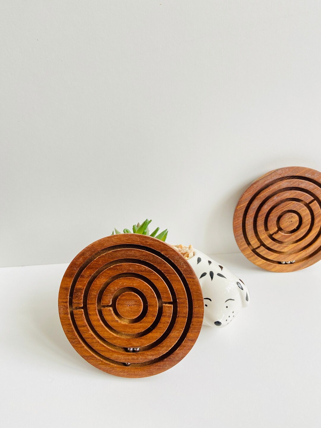 Personalised Gift - Wooden Circular Labyrinth Maze Game - Handcrafted ...