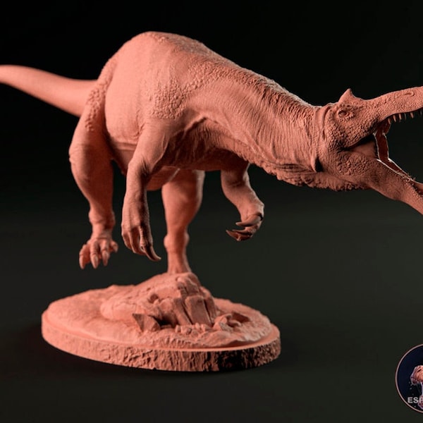 Mesozoic Diorama: Miniatures of Carcharodontosaurus and Spinosaurus in ...