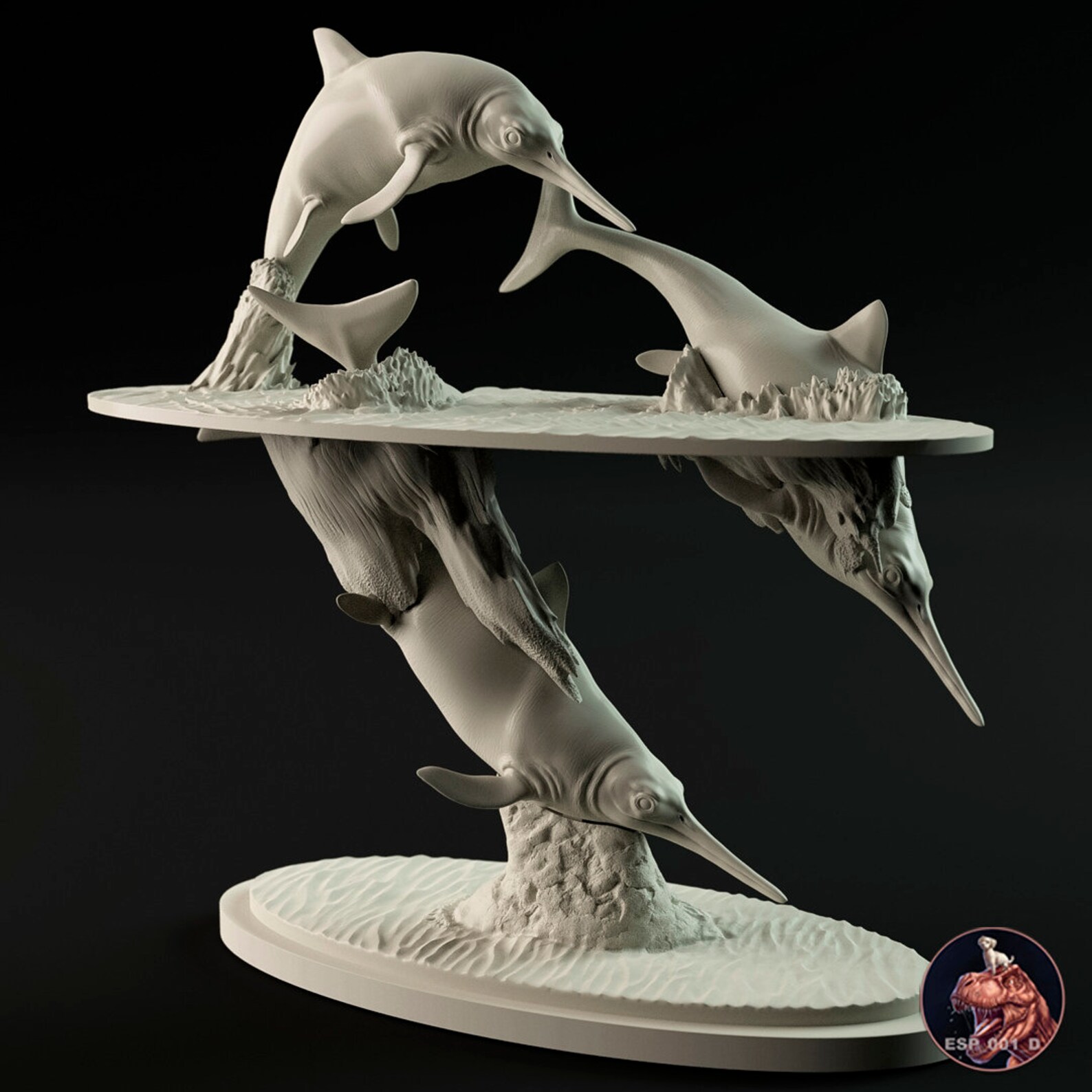 Ichthyosaurus Miniature Diorama Replicas of Extinct Fauna of - Etsy