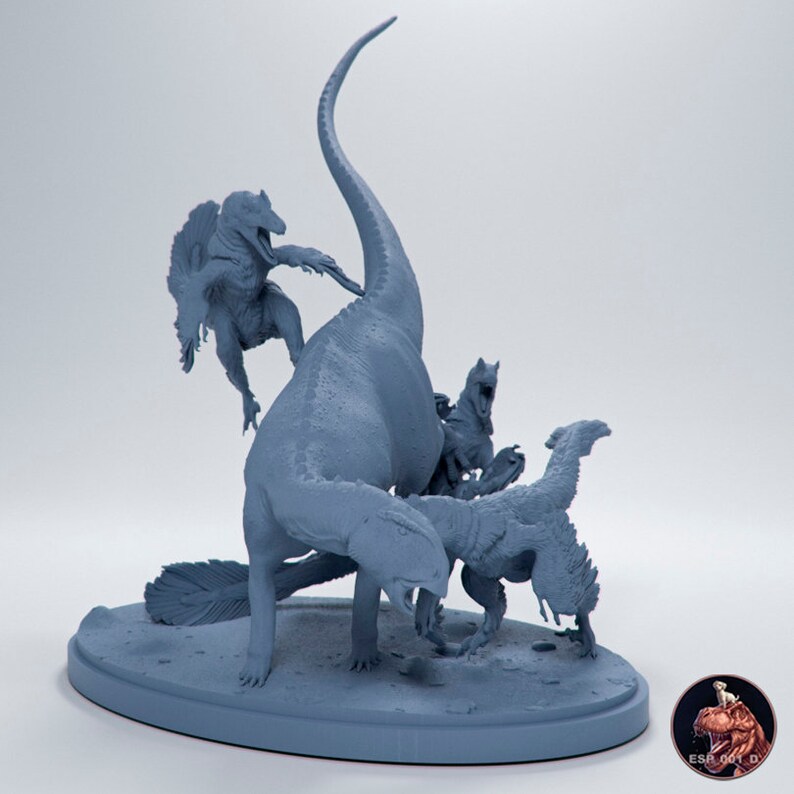 Tenontosaurus and Deinonychus Miniatures: Resin Replicas to Paint ...