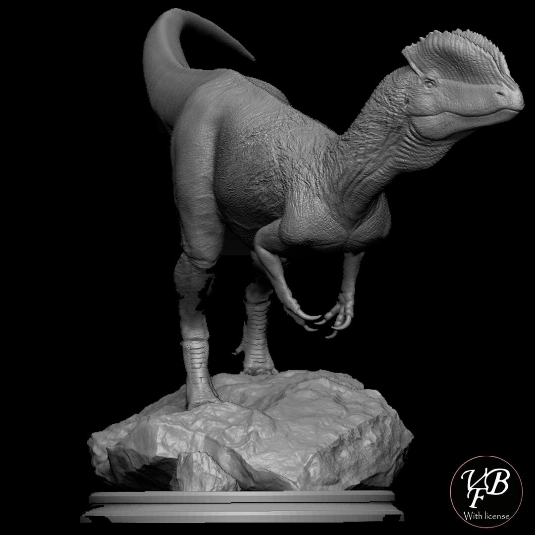 Replica of Dilophosaurus in Resin to Paint: Relive the Prehistoric ...