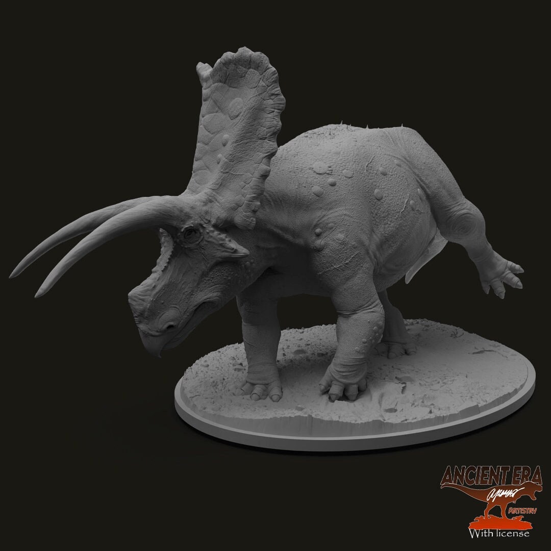 Resin Torosaurus Replica: Detailed Replica to Paint of the Prehistoric ...