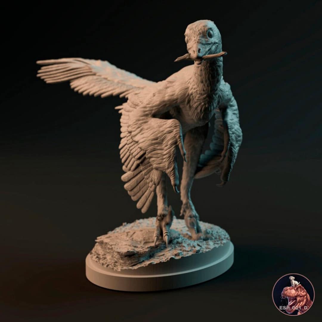 Miniature Archeopteryx: Resin Replica to Paint. Jurassic Prehistoric ...