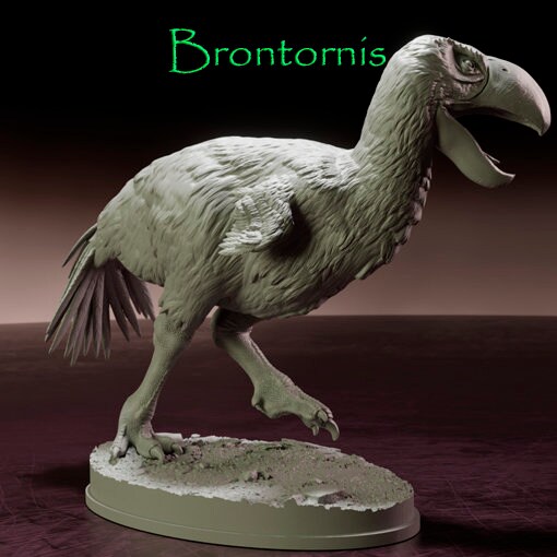 Miniature to Paint of a Brontornis Burmeisteri: Detailed Replica of the ...
