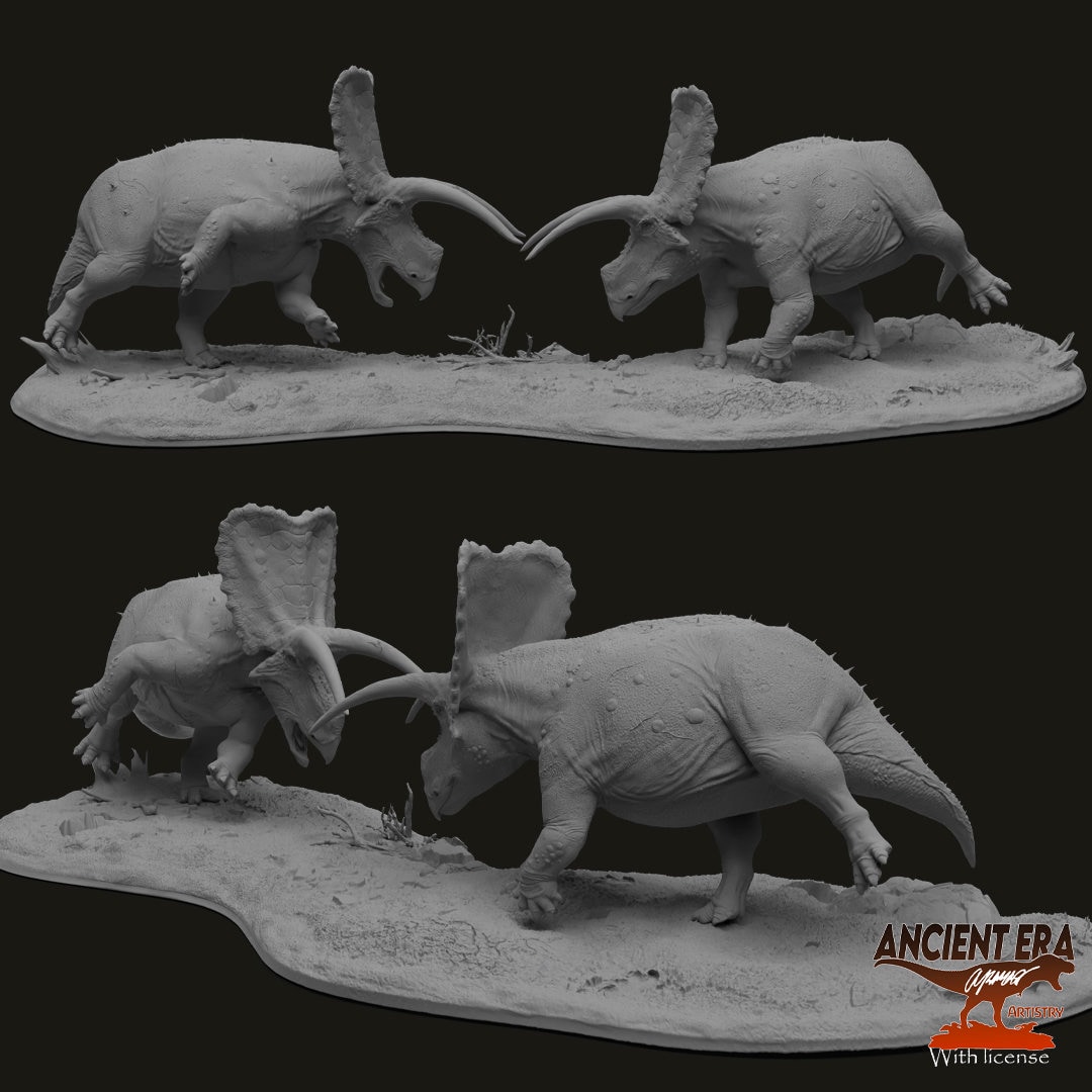 Resin Torosaurus Replica: Detailed Replica to Paint of the Prehistoric ...