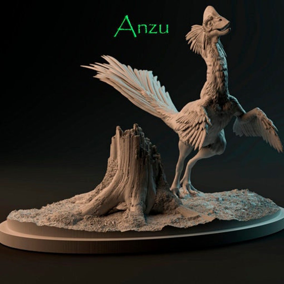 Anzu Wyliei Replica to Paint: Detailed Sculpture of the "feathered ...