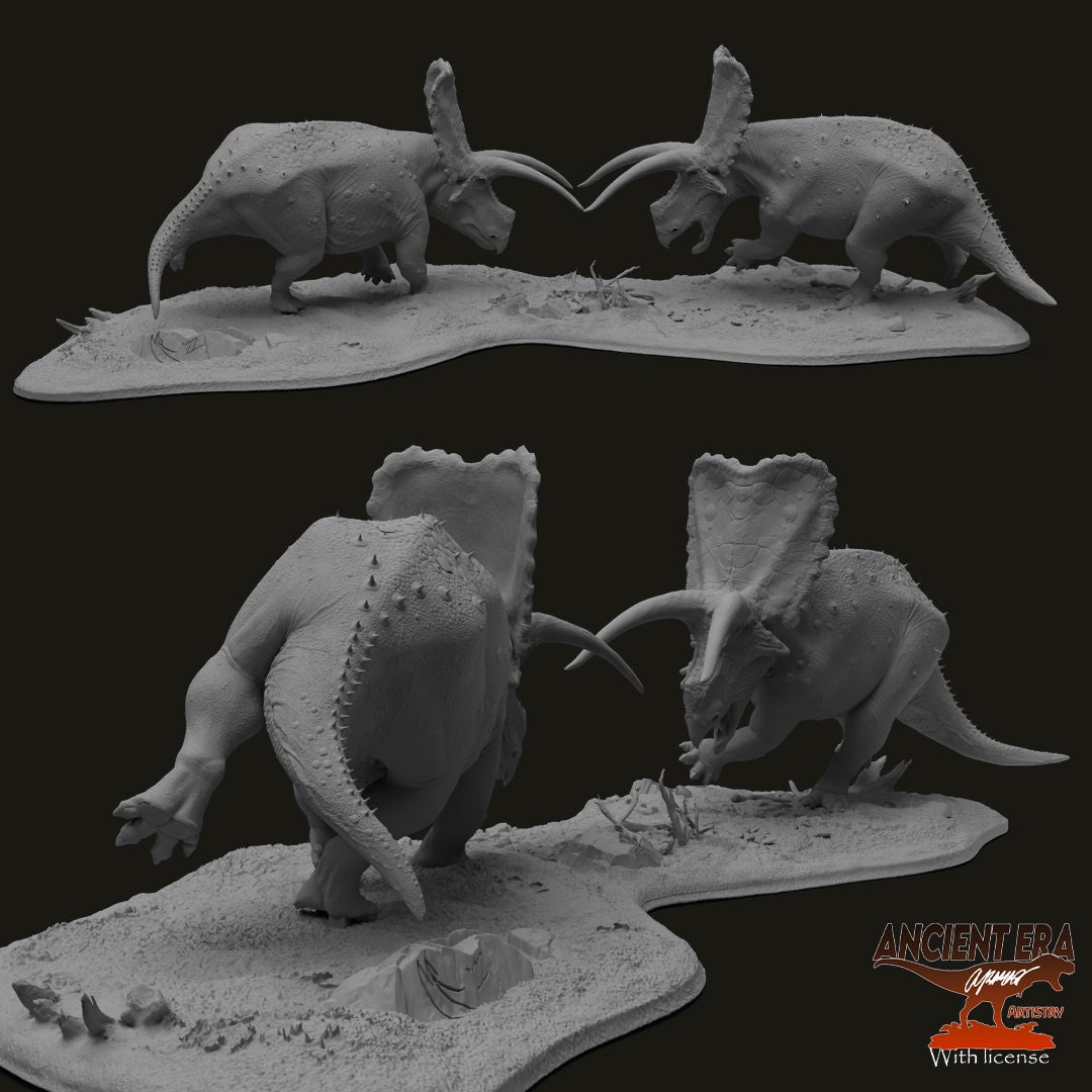 Resin Torosaurus Replica: Detailed Replica to Paint of the Prehistoric ...