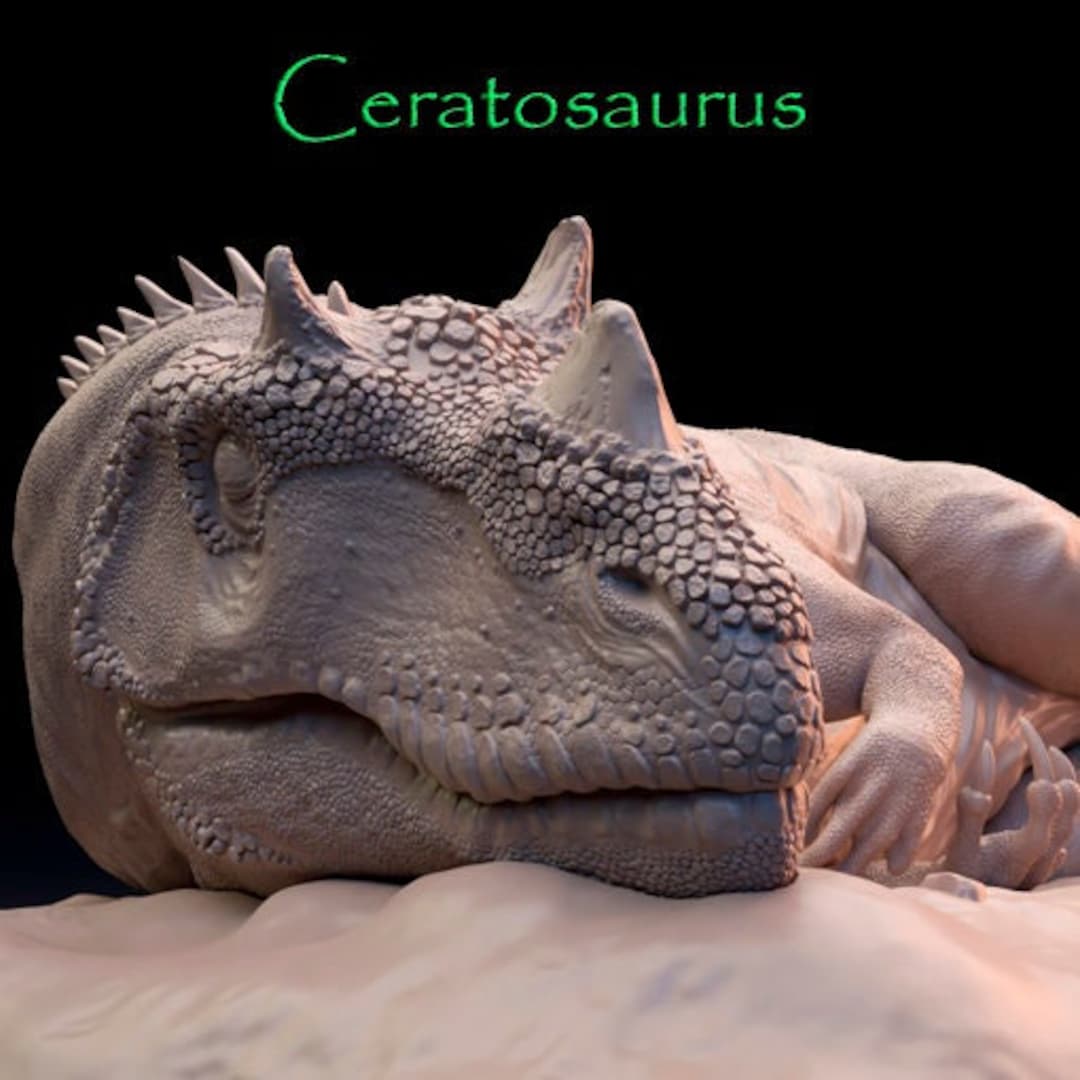 Paintable Miniature of Ceratosaurus Nasicornis: Detailed Replica of the ...