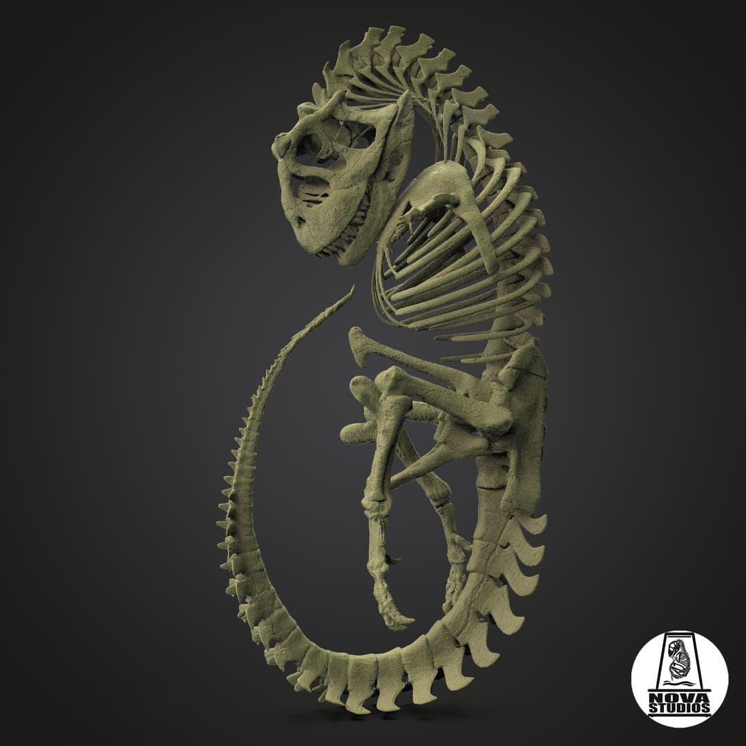 Paintable Sculpture of a Ceratosaurus Fetus: A Detailed Scientific ...