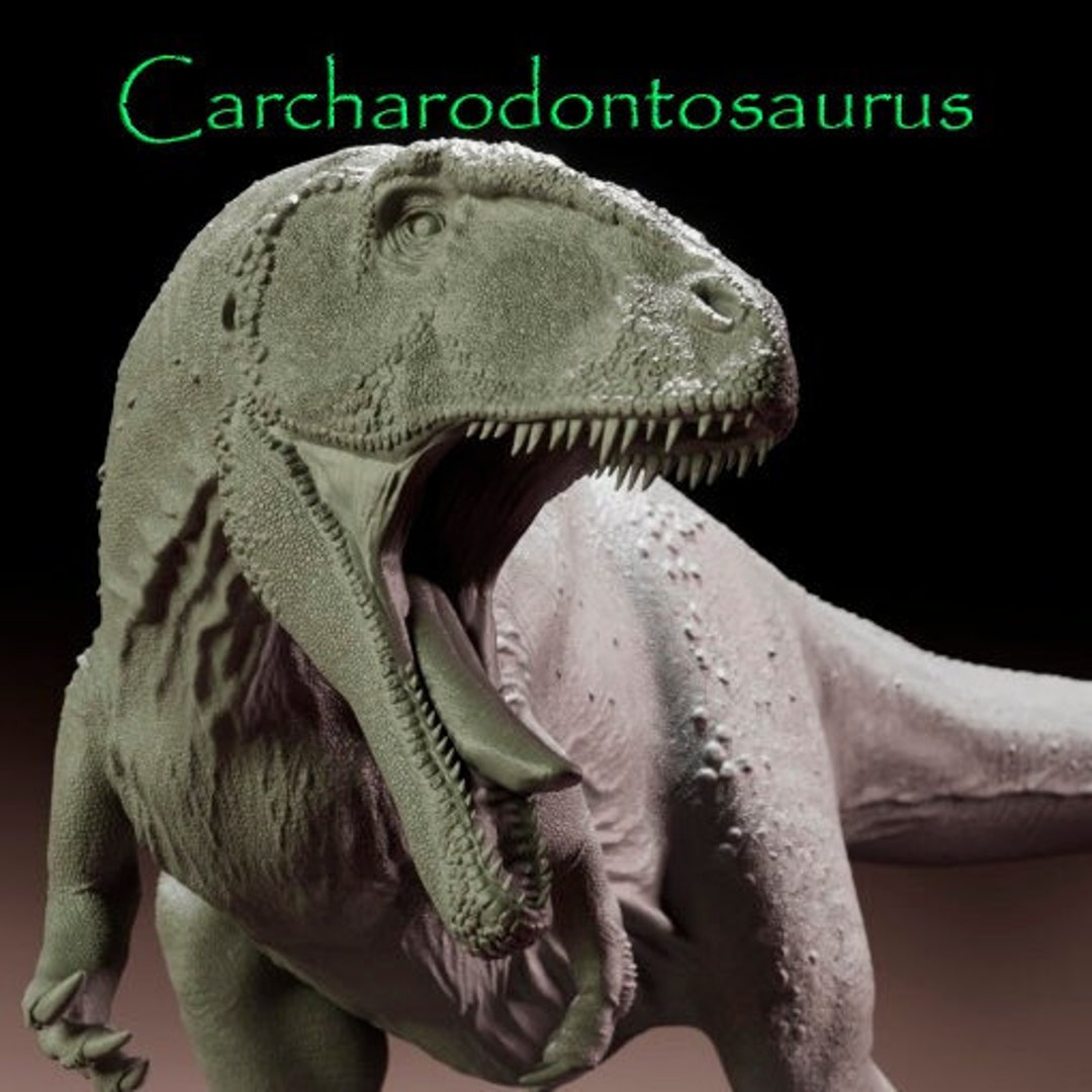 Paintable Miniature of Carcharodontosaurus: Detailed Replica of the ...