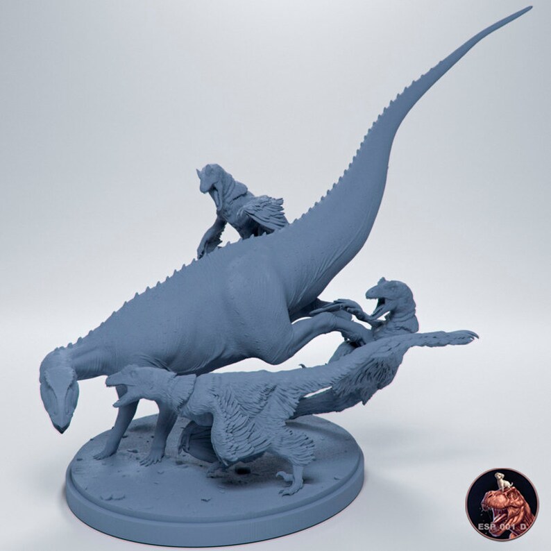 Tenontosaurus and Deinonychus Miniatures: Resin Replicas to Paint ...