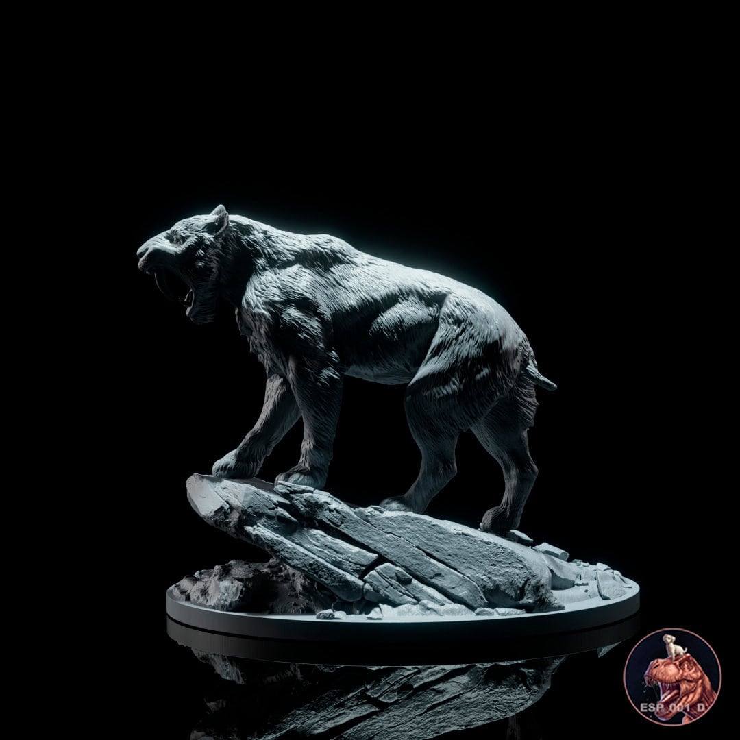 Smilodon Populator Miniature to Paint: Detailed Replica of the Saber ...