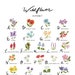 Wildflower Alphabet Watercolor Print; Nursery Decor, Home Decor, Office ...