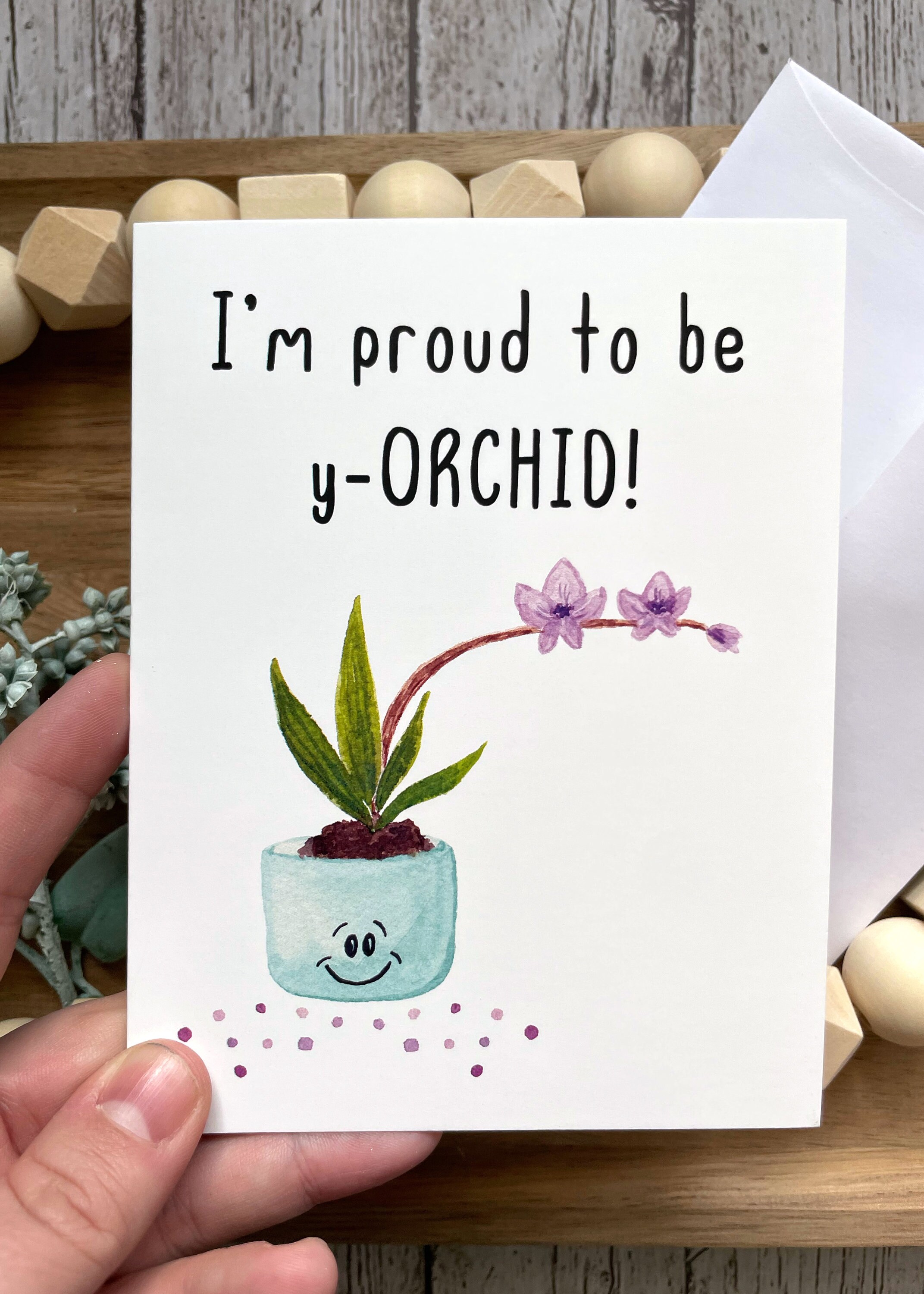 Mother's Day Pun Greeting Cards Watercolor Illustrations (individual or ...