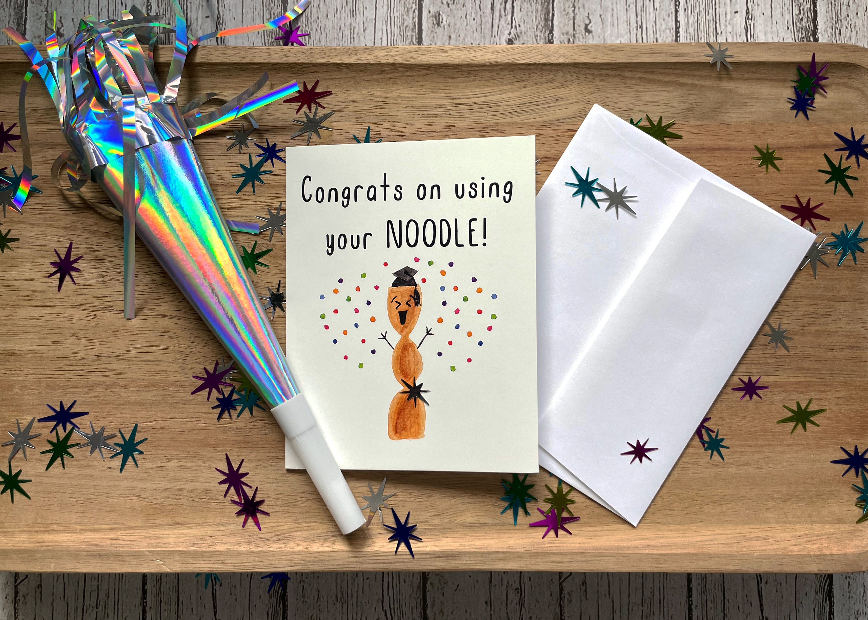 Graduation Pun Greeting Cards Watercolor Illustrations (individual or 5 ...