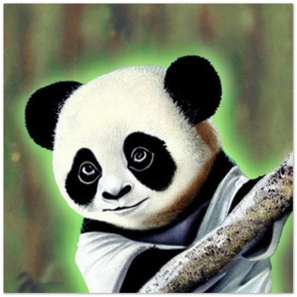 Jedi Panda Poster - Etsy