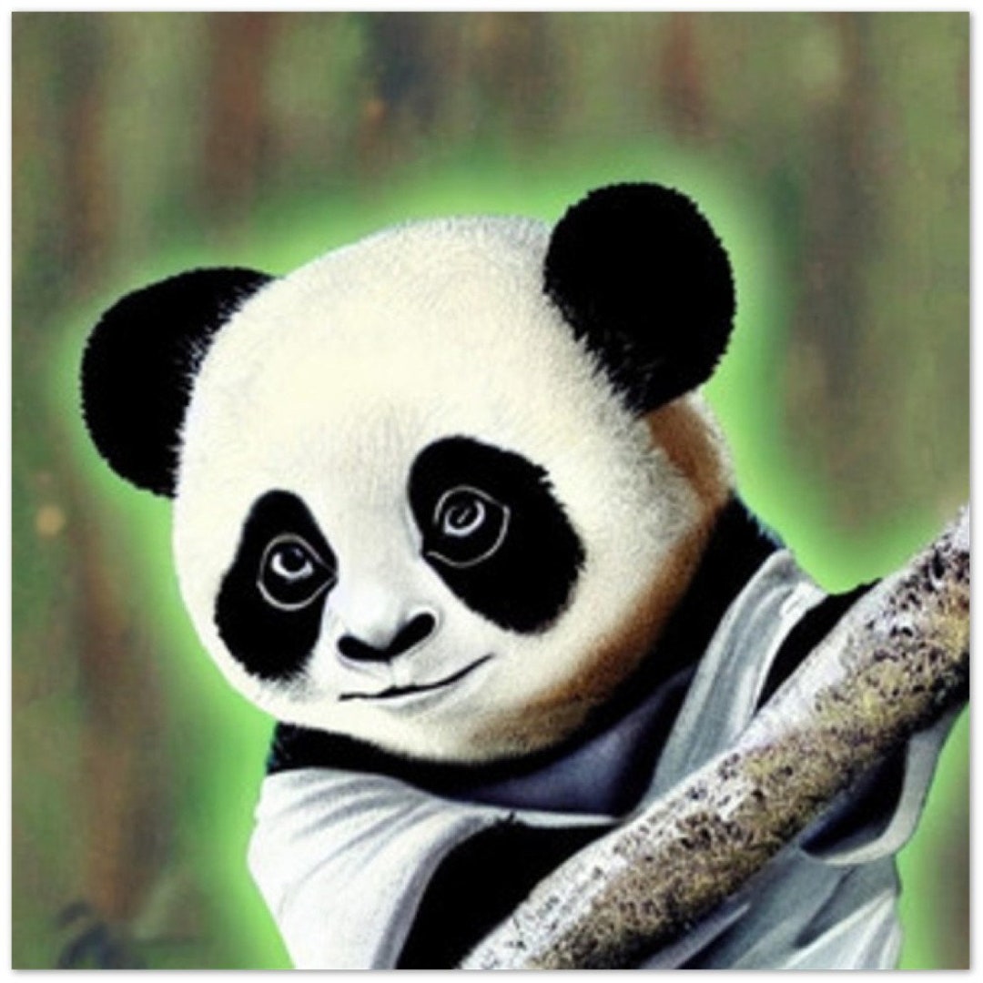 Jedi Panda Poster - Etsy