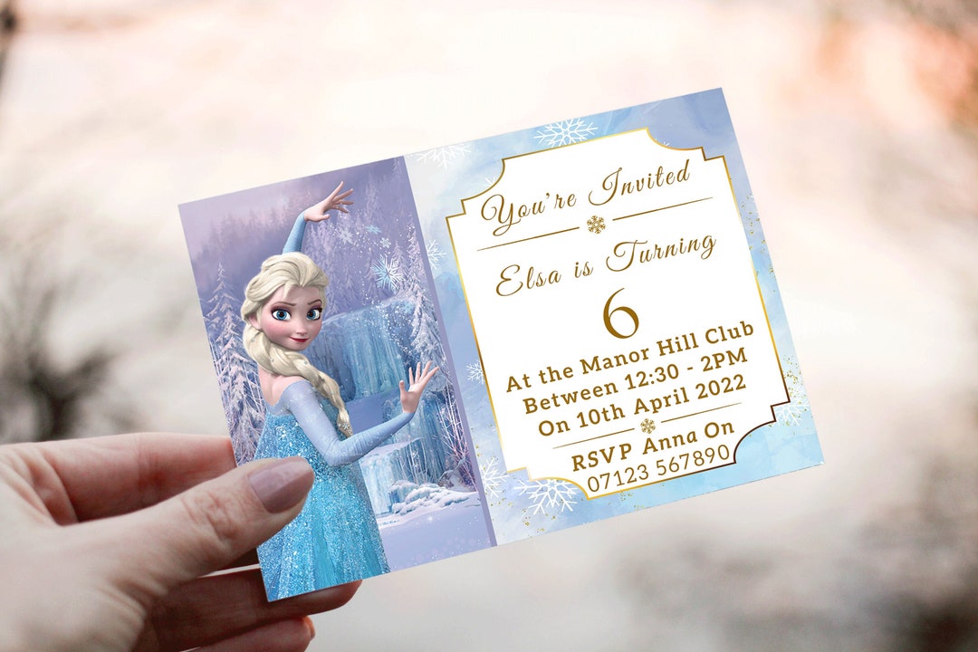 Personalised Frozen Birthday Party Invitations, Birthday Invites With ...