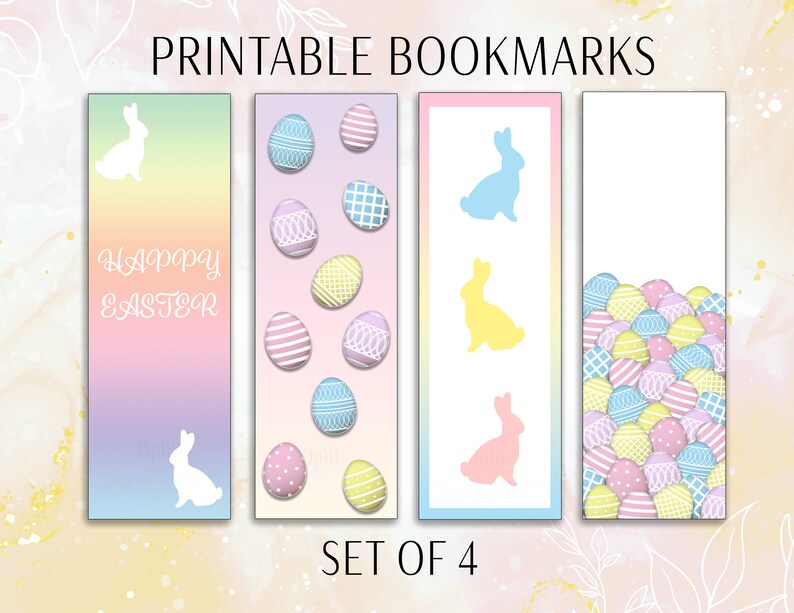 Easter Bookmarks, Printable Bookmark Set - Etsy