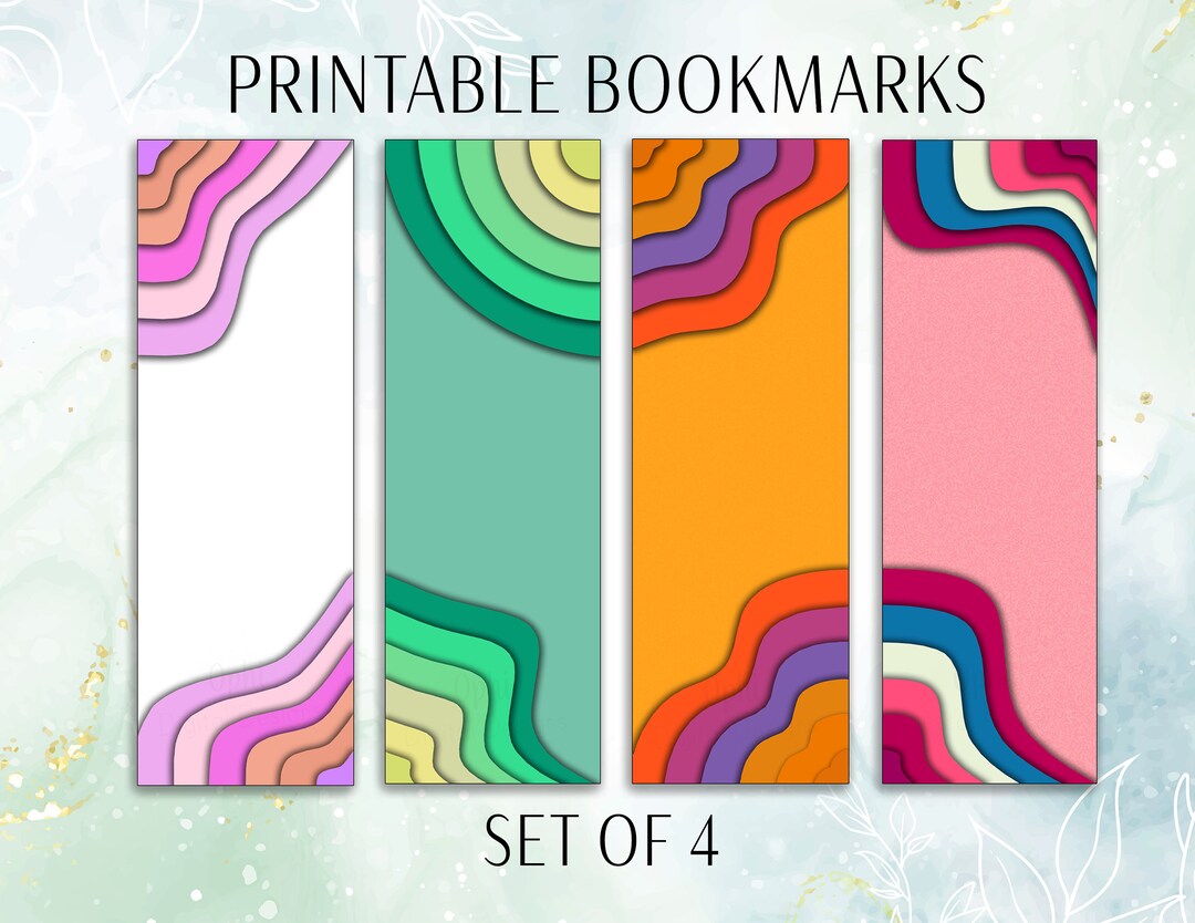 Retro Waves, Printable Bookmarks - Etsy