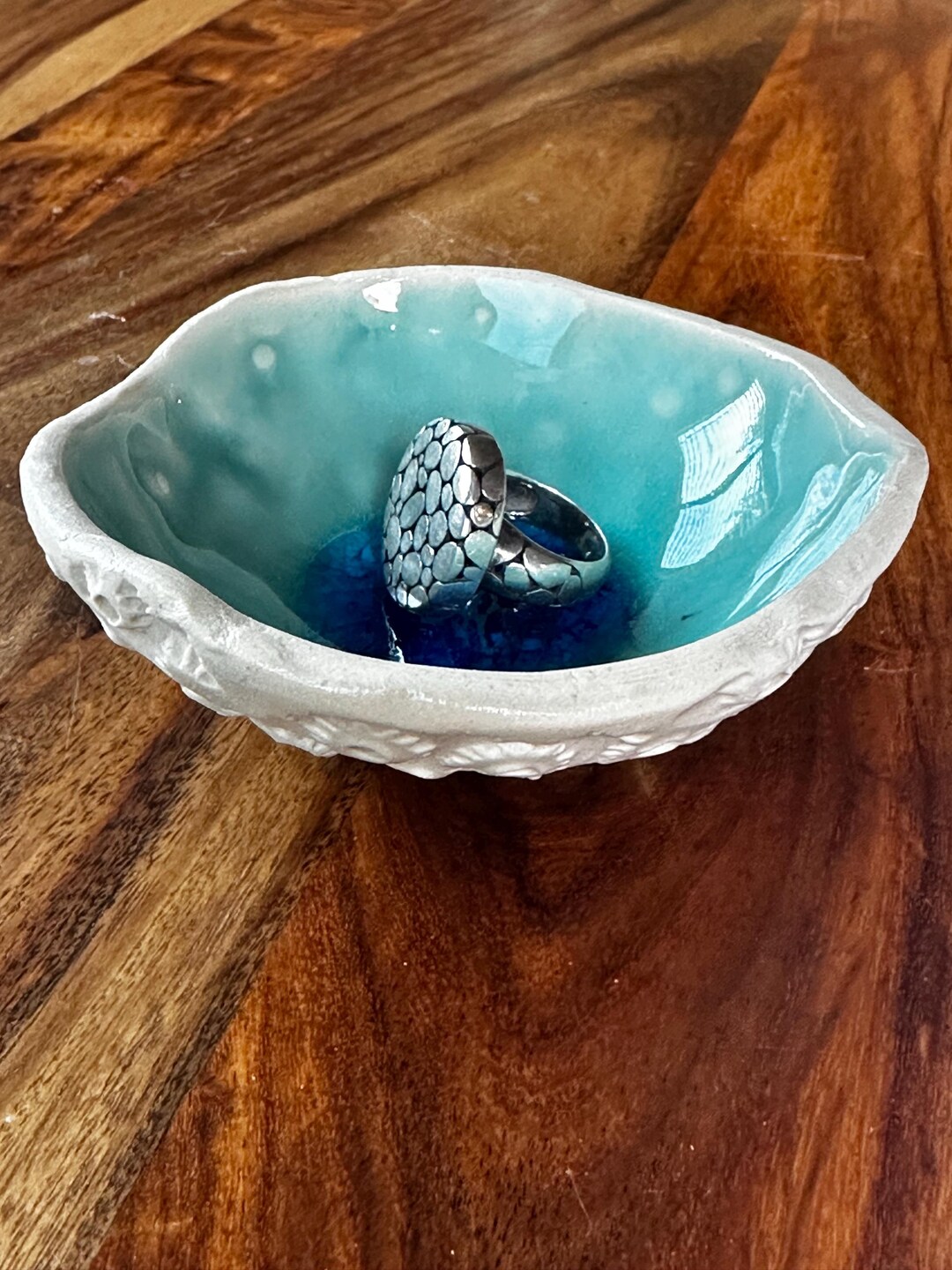 Handmade Porcelain Barnacle Bowl, Coastal Beach Bowl, Jewelry Dish ...