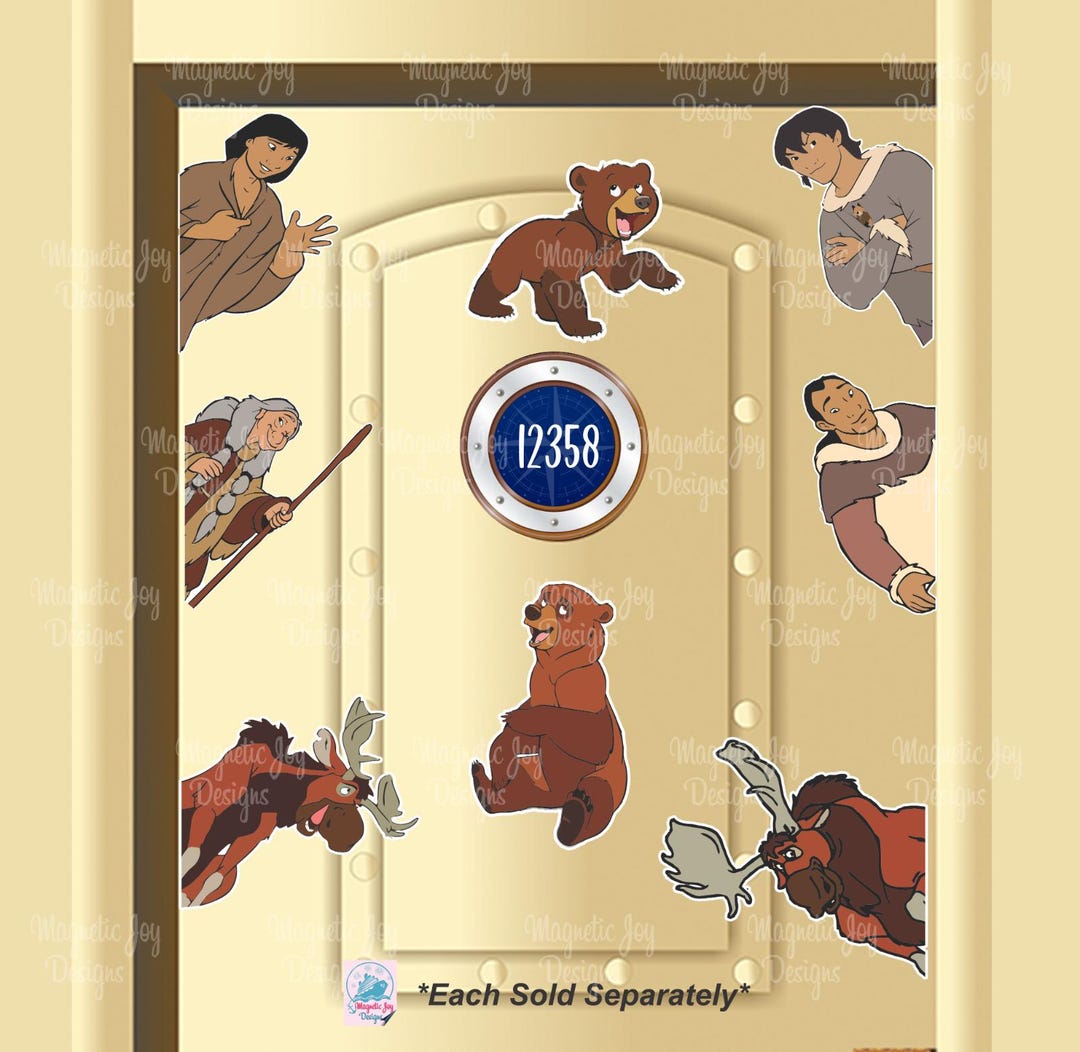 Brother Bear Movie Inspired Magnets for Cruise Ships Stateroom Cabin ...