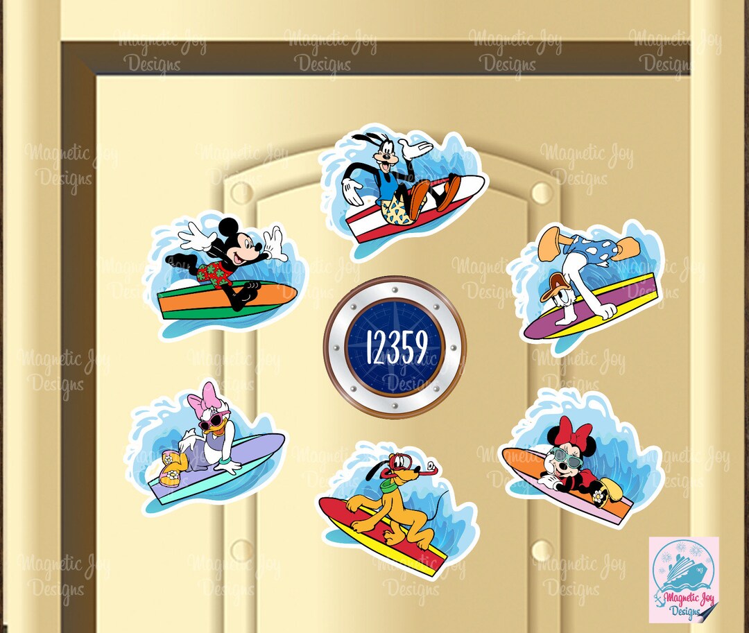 Top Crew Surfing Disney-inspired Cruise Ship Stateroom Door Surfing ...