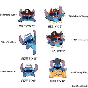 Lilo & Stitch-disney Inspired Cruise Ships Door Magnets/pirate Stitch ...